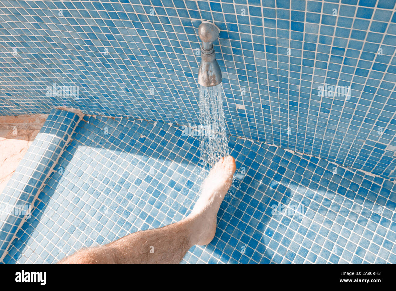 Beach foot shower hi-res stock photography and images - Alamy