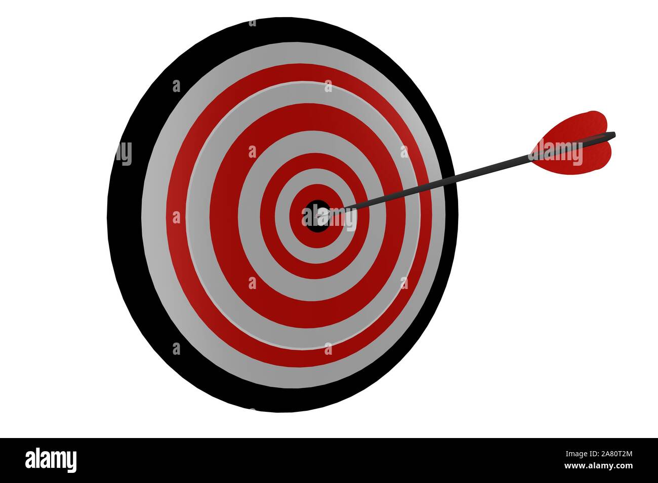 3D illustration targets with arrows isolated on white background Stock ...