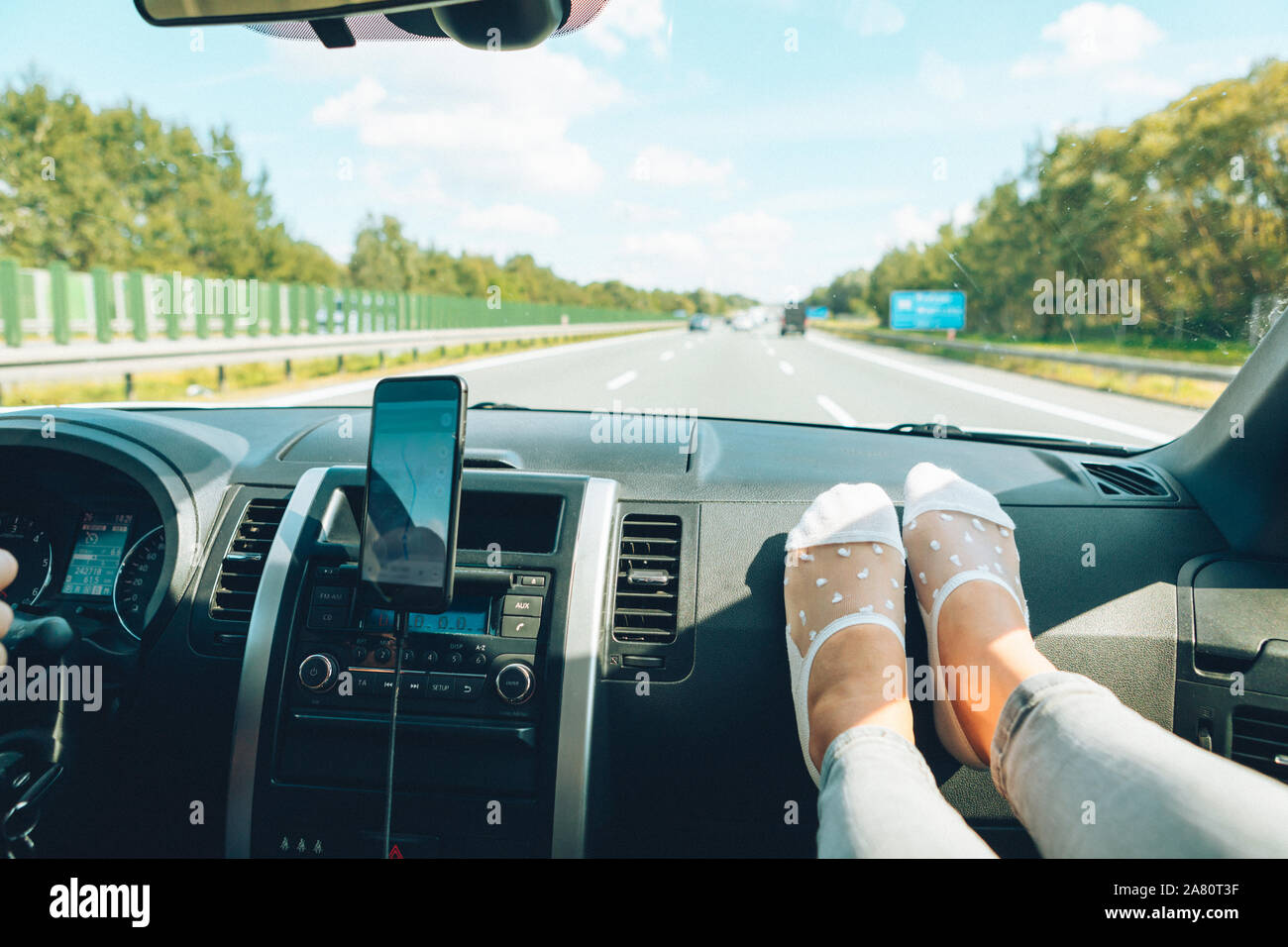 Ladies Legs Cars Driving