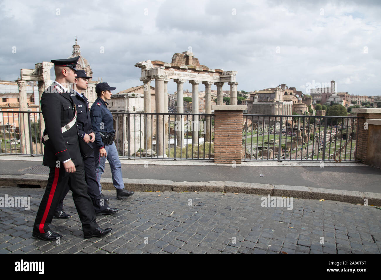 Roma, Italy. 05th Nov, 2019. Italian police officers and Chinese police ...
