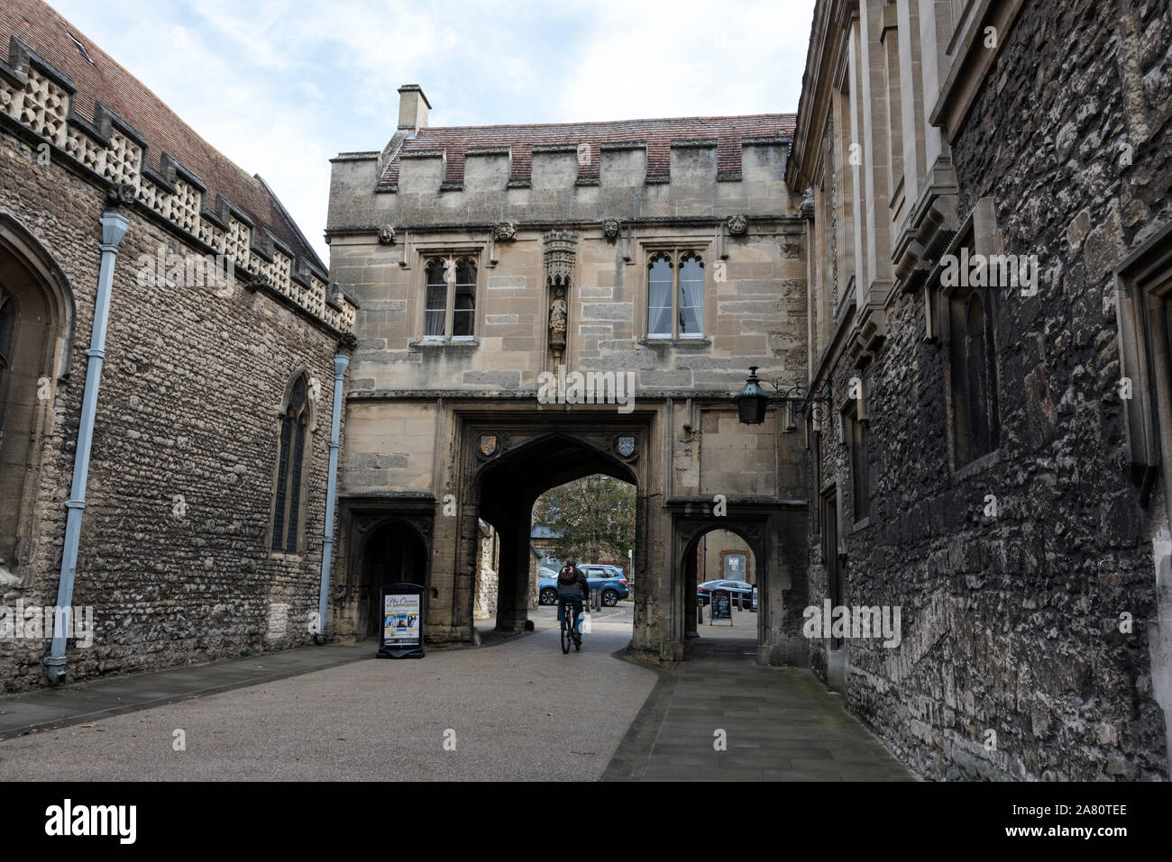 The main medieval archway connected to St. Nicholas Church and the ...