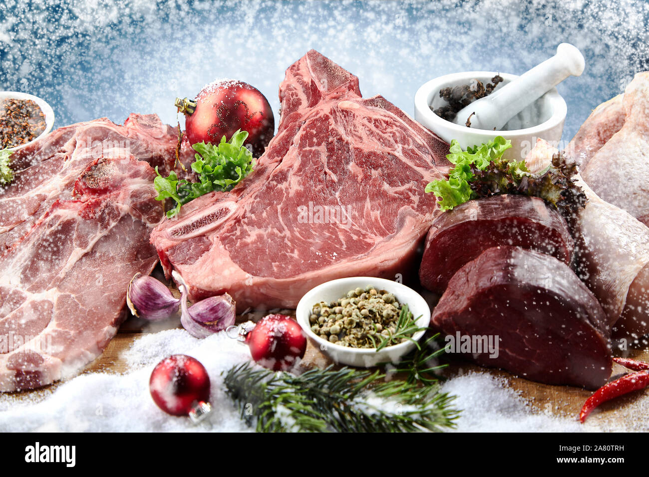 Meat layout hi-res stock photography and images - Alamy