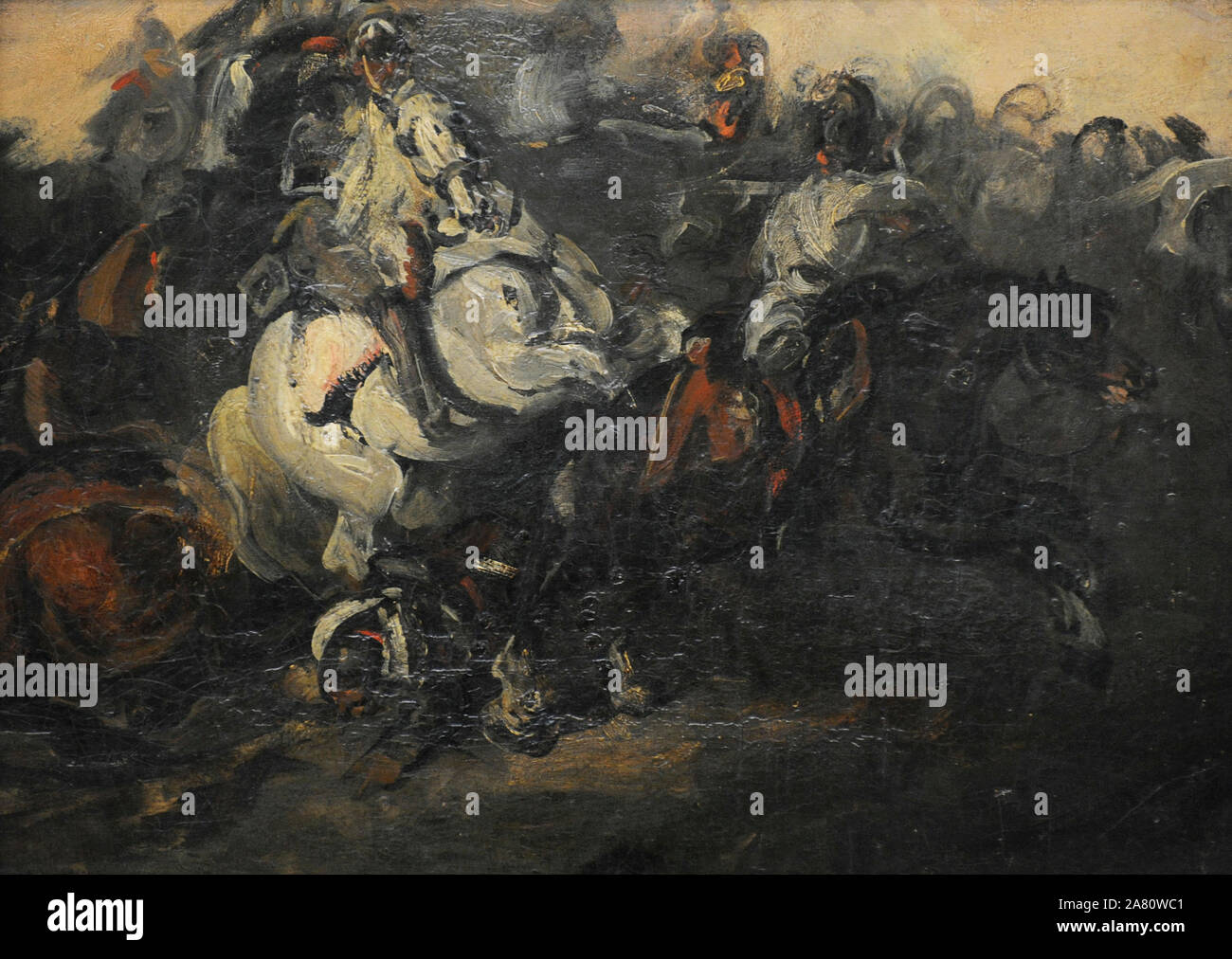 Piotr Michalowski (1800-1855). Polish painter. Encounter of Cuirassiers ...