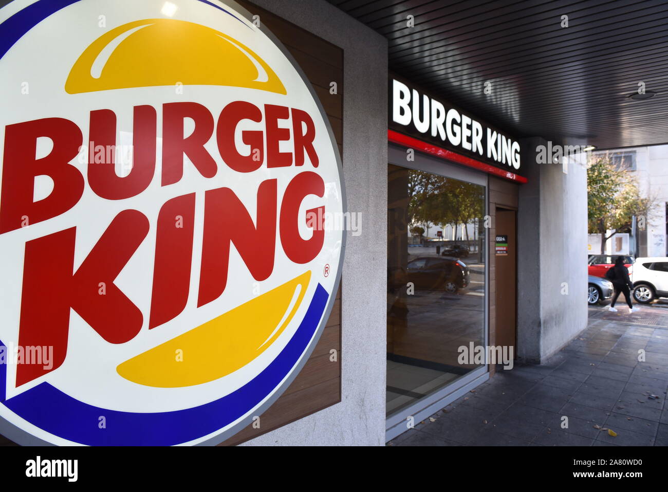 Madrid, Spain. 5th Nov, 2019. The Burger King logo seen at a restaurant ...