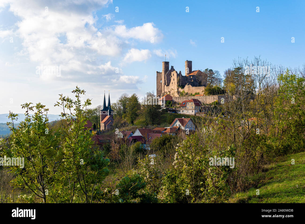 Bornhagen, Thuringia / Germany 10.30.2019 - Hanstein Castle is a ruined ...