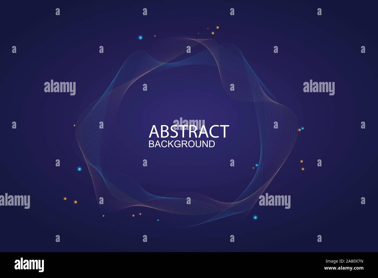 Modern vector illustration with a deformed circle shape of the ...