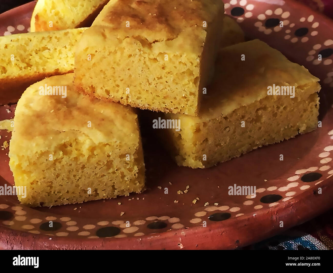 Traditional corn bread served on a festive Thanksgiving table Stock ...