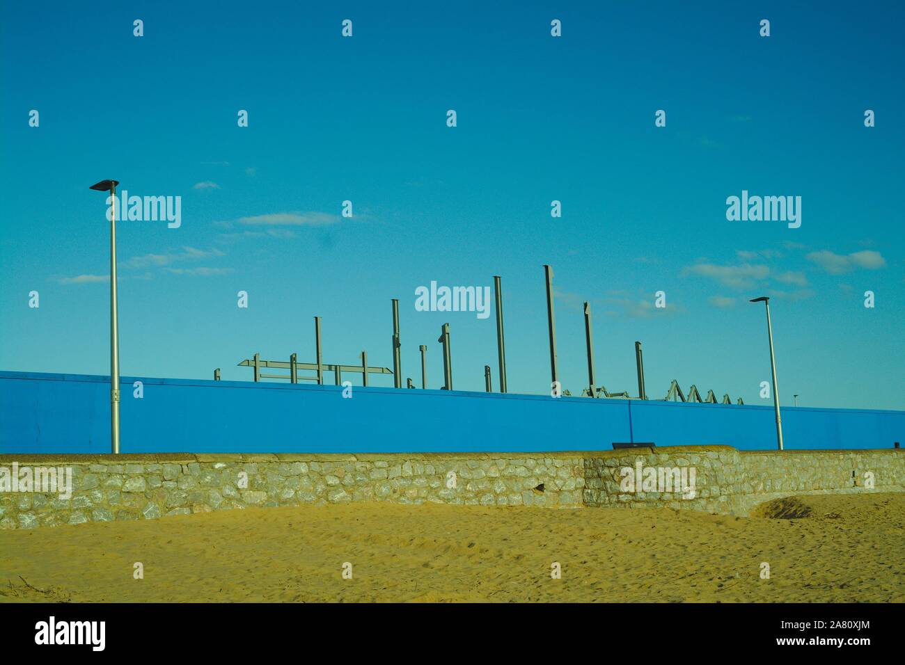 Coastal construction site building works Stock Photo - Alamy