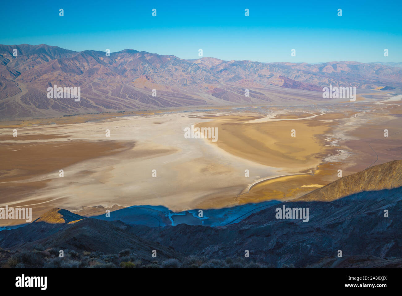 Death Valley National Park. Badwater Basin, at 282 feet below sea level ...
