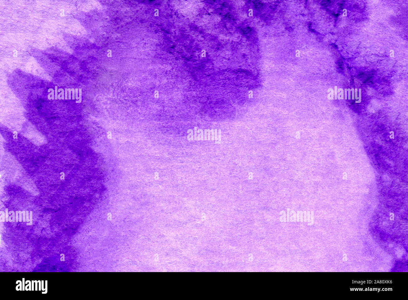 Abstract violet illustration. Watercolor background on paper. For ...