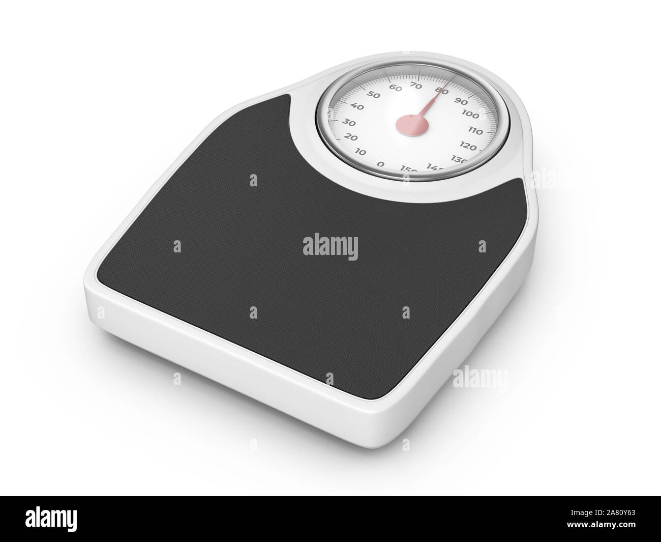 Bathroom scale on a white background. 3d illustration Stock Photo - Alamy