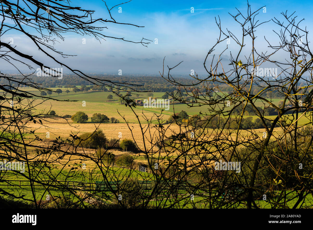 Countryside view from Pluckley near Ashford in Kent Stock Photo - Alamy
