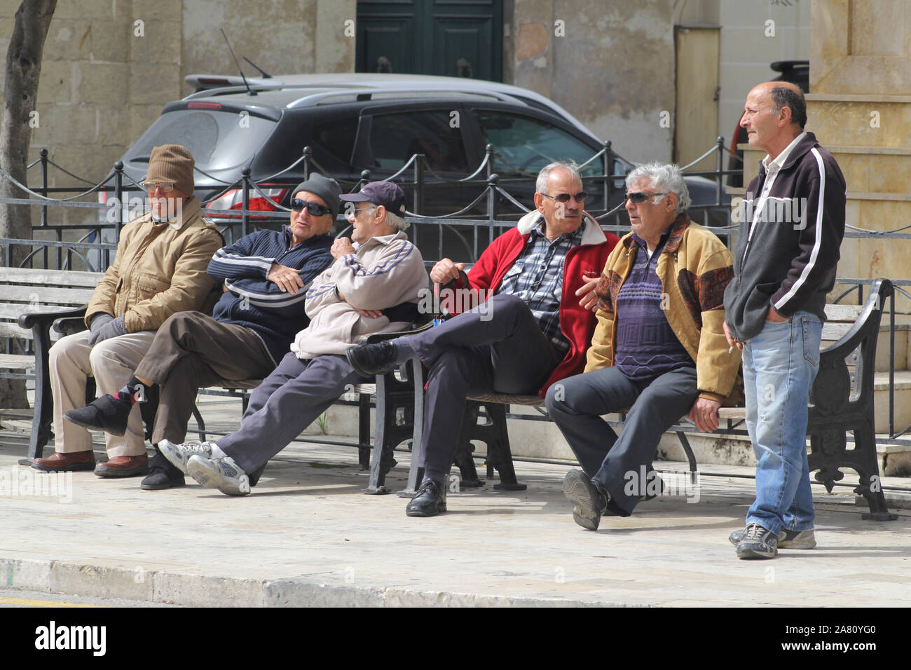 Maltese Locals - Zebbug - Malta Stock Photo - Alamy