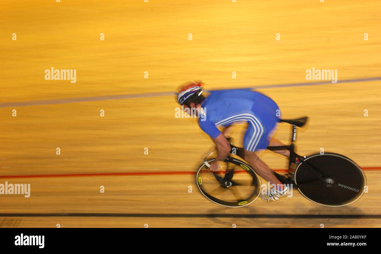 Jason Queally trains with the British Olympic Cycling team at The Welsh ...