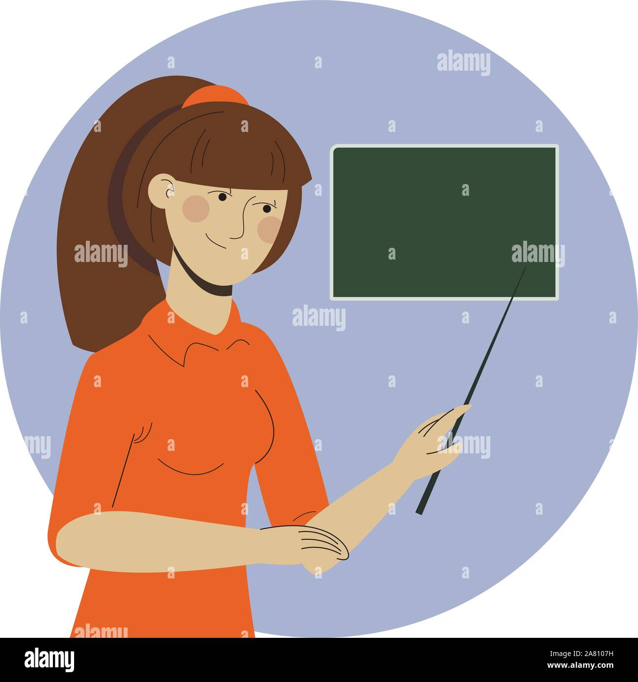 Teacher in front of chalkboard with copy space for your text Stock ...