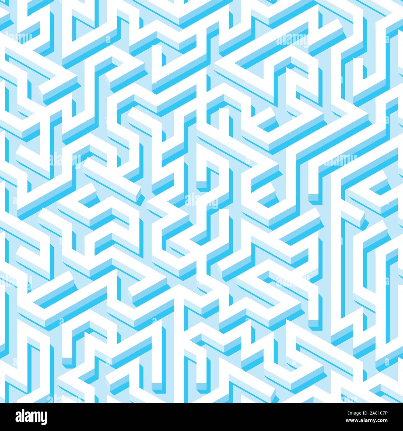 Maze seamless pattern with endless tiled labyrinth for fabric or ...
