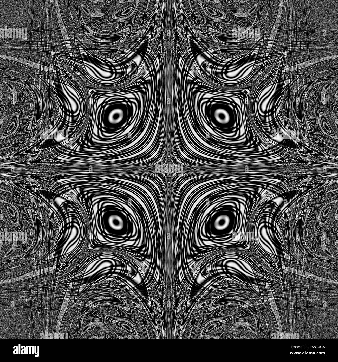 Dark monochrome mandala abstract unusual design Stock Photo - Alamy