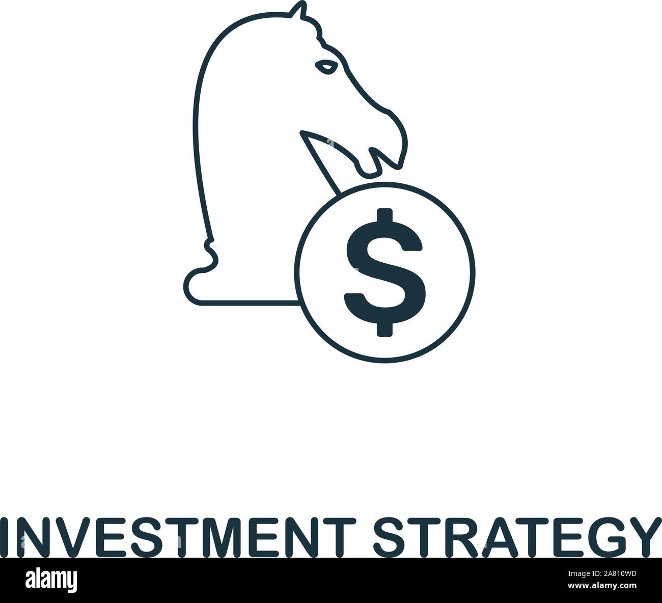 Investment Strategy icon outline style. Thin line creative Investment ...