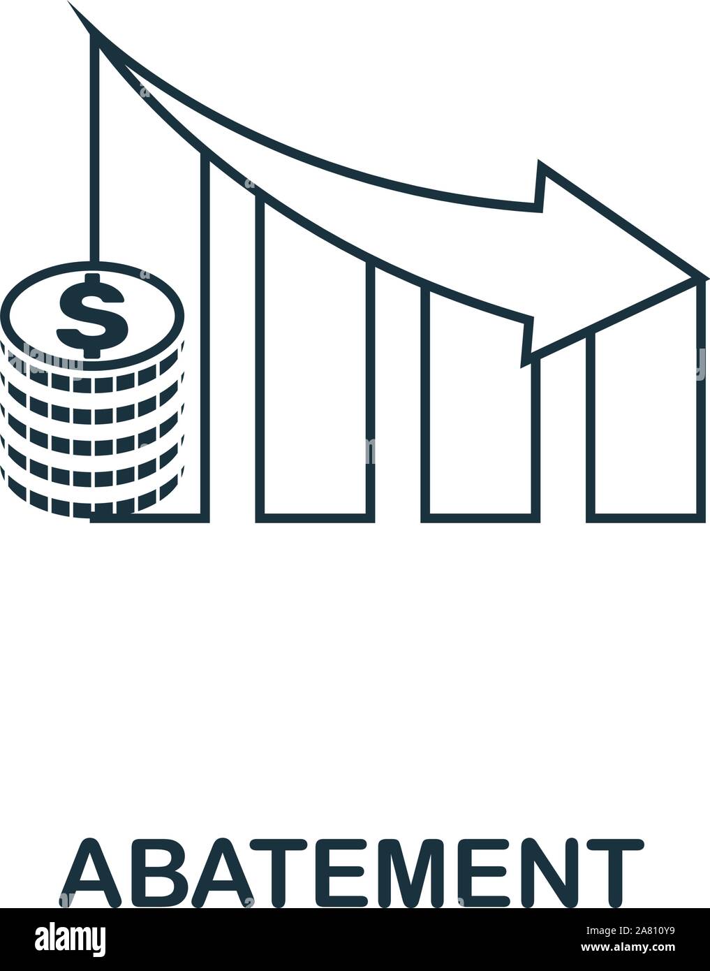 Abatement icon outline style. Thin line creative Abatement icon for ...