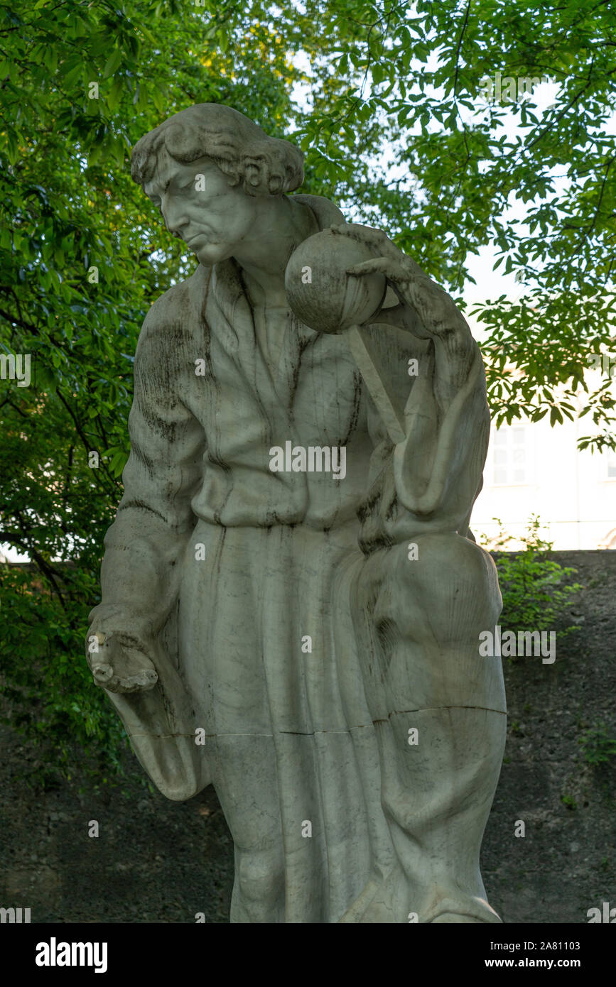Statue of the astronomer and scientific Nicolaus Copernicus in the ...