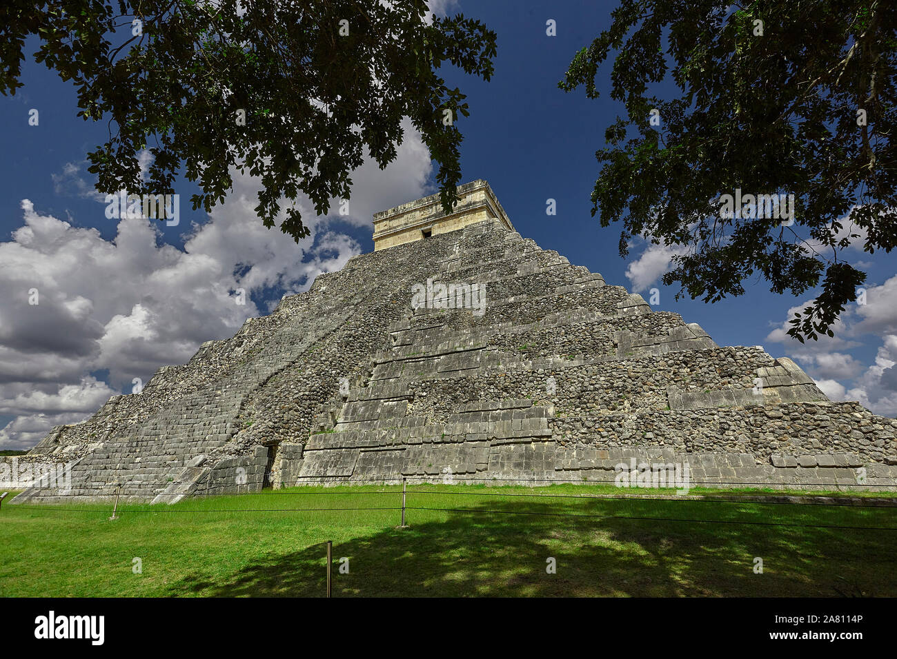 Pyramid of Chichen Itza Filtered by Vegetation #4 Stock Photo - Alamy