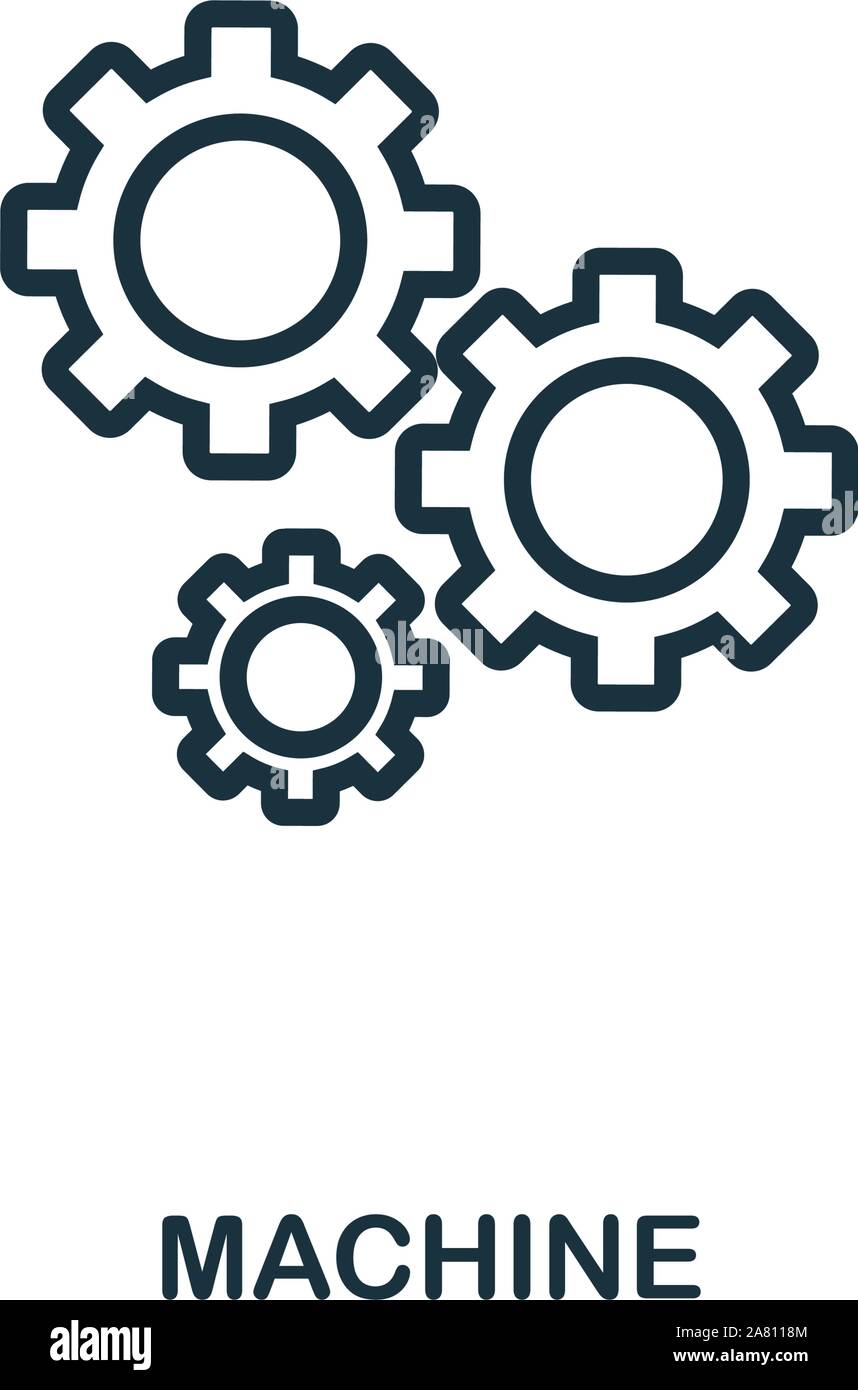 Machine icon outline style. Thin line creative Machine icon for logo ...