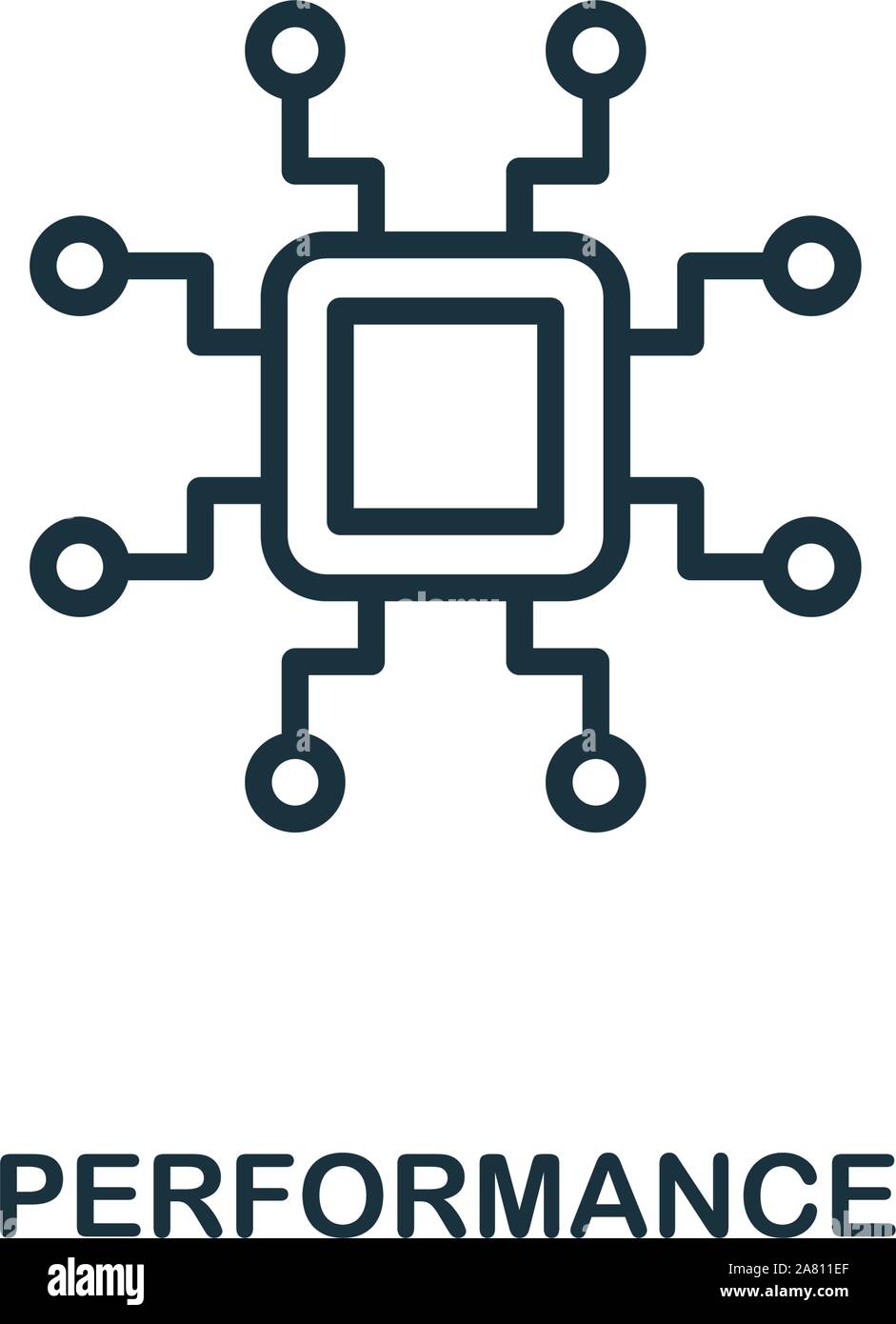 Performance icon outline style. Thin line creative Performance icon for ...