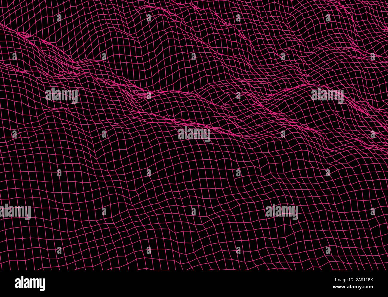 Digital landscape with mountains made of line grid Stock Vector Image ...