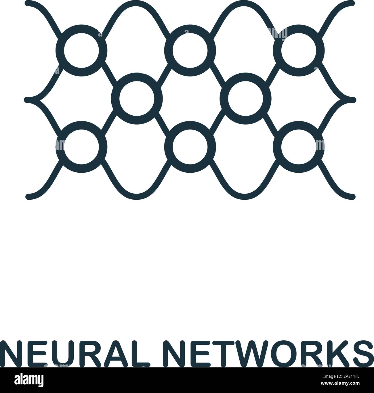 Neural Networks icon outline style. Thin line creative Neural Networks icon for logo, graphic ...
