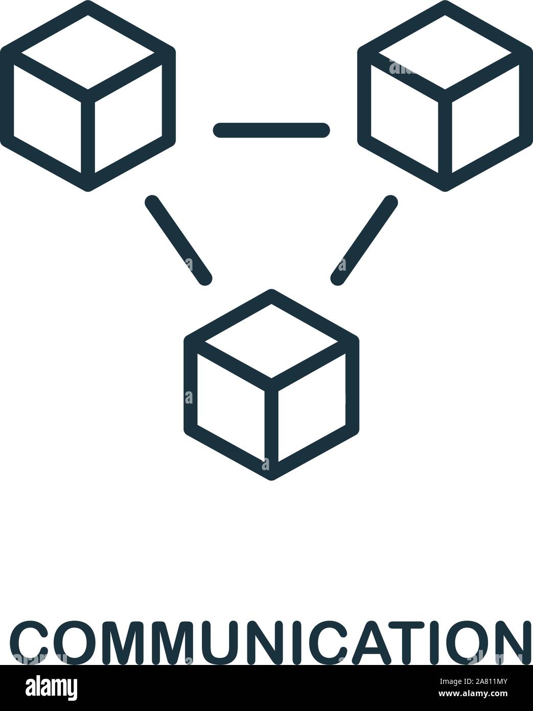 Communication icon outline style. Thin line creative Communication icon ...