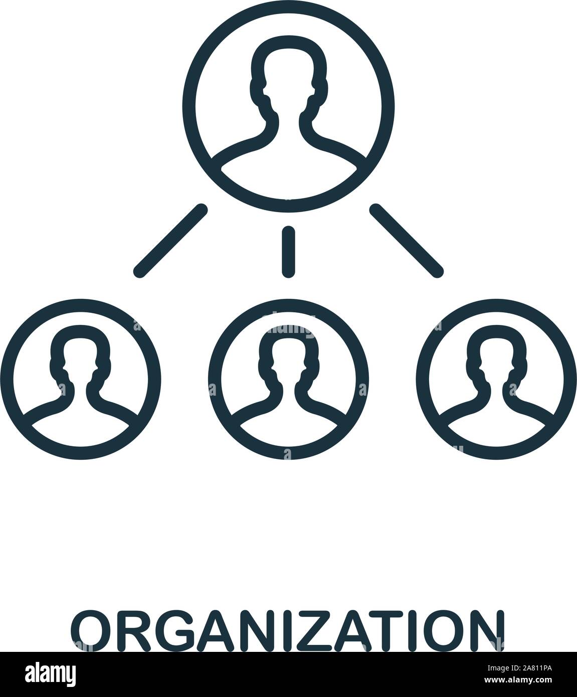 Organization icon outline style. Thin line creative Organization icon ...