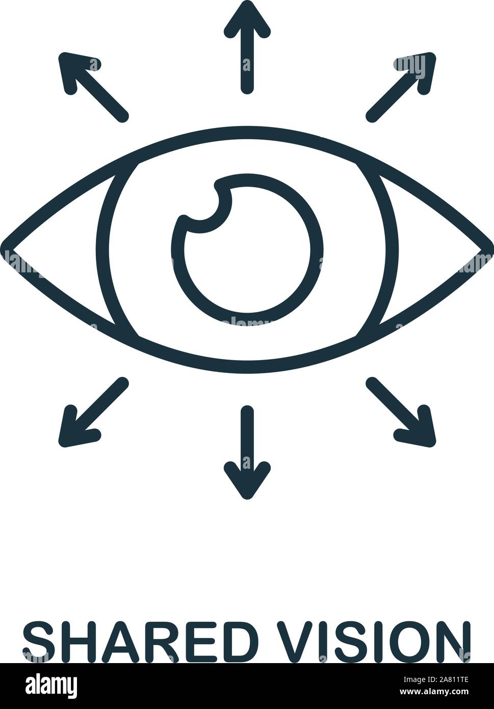 Shared Vision icon outline style. Thin line creative Shared Vision icon ...