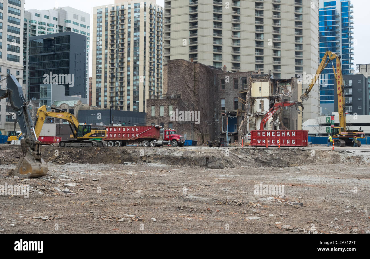 Demolition of buildings and car park off North Dearborn Street and ...