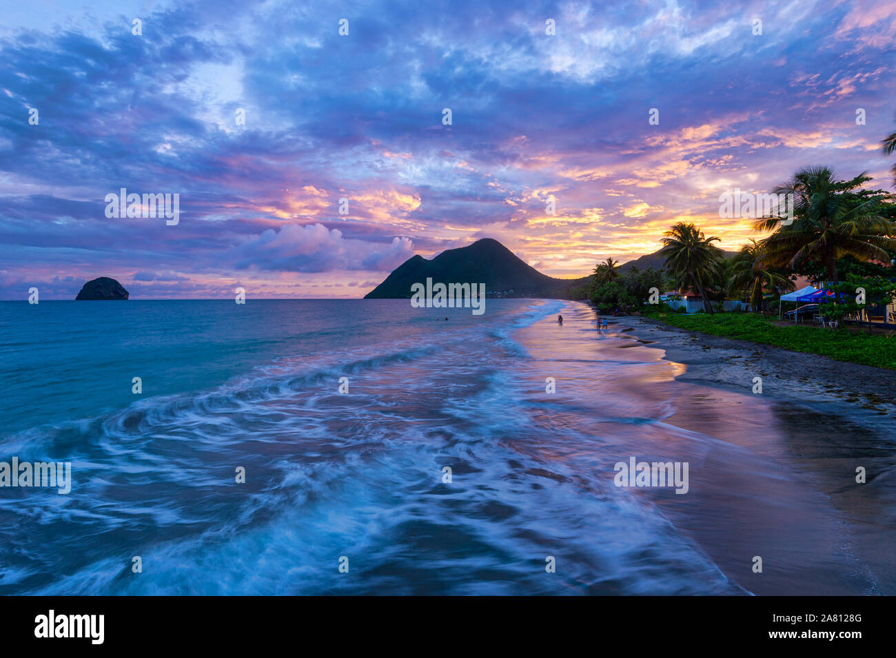 Le Diamant, Martinique, France - 17 August 2019: Le Diamant Beach in ...