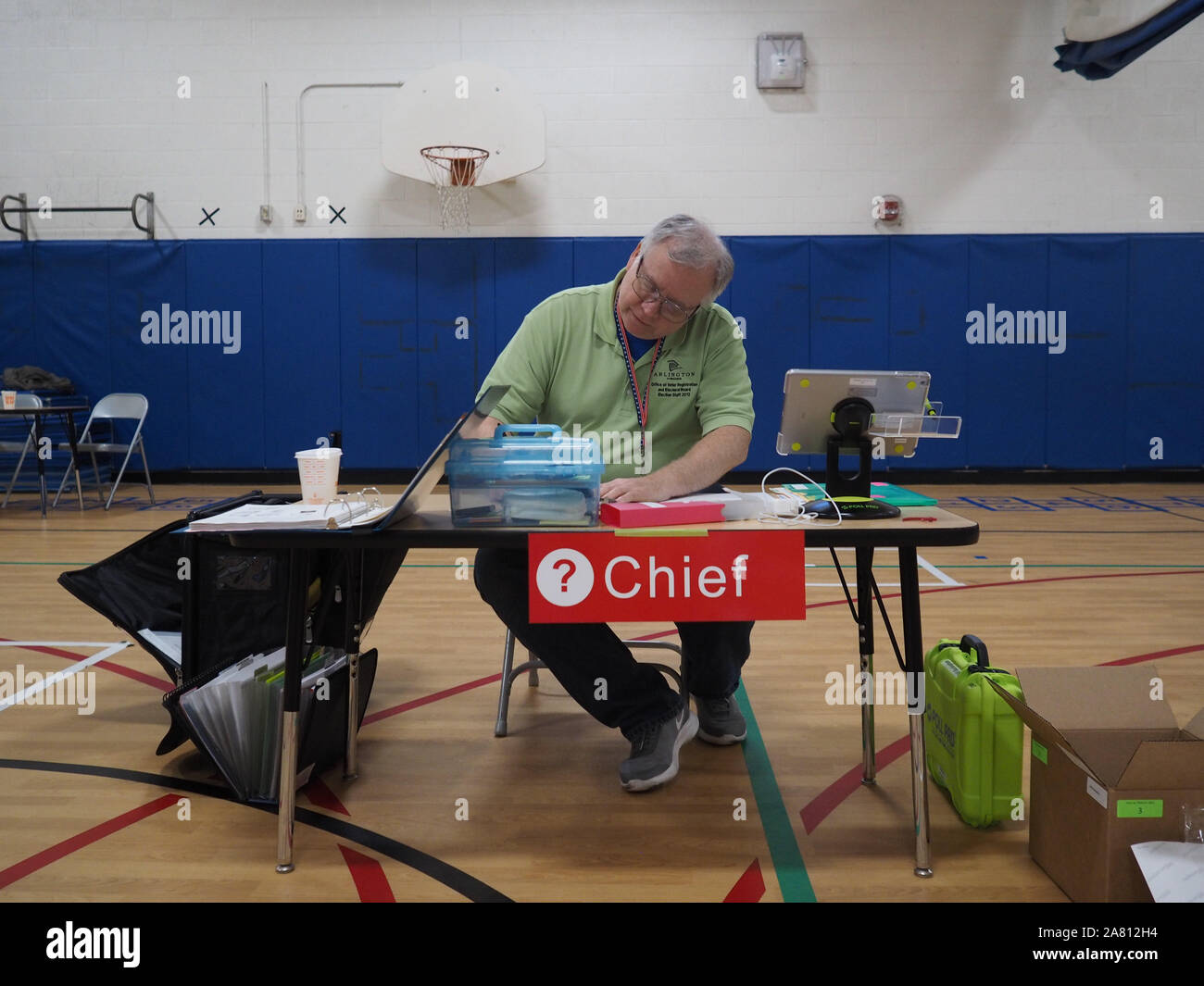 November 5, 2019, Virginia, USA: Election Chief oversees polling ...