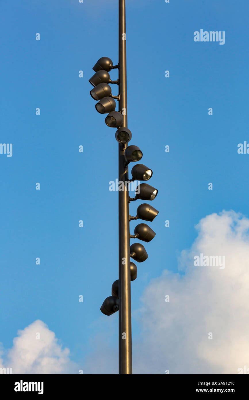 Street lights shot close up against the sky Stock Photo - Alamy