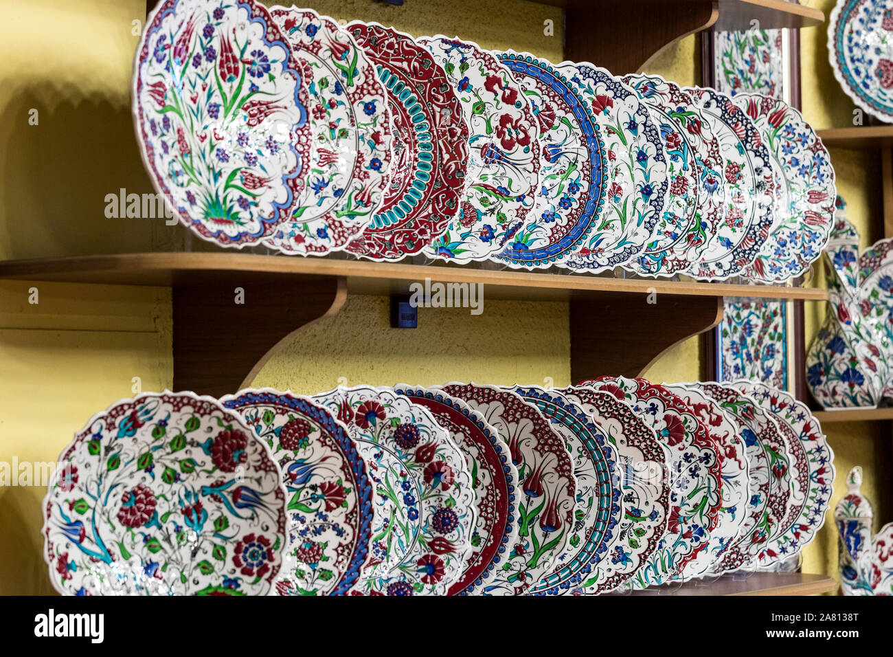 Traditional Turkish decorative ceramics for interior decoration Stock ...