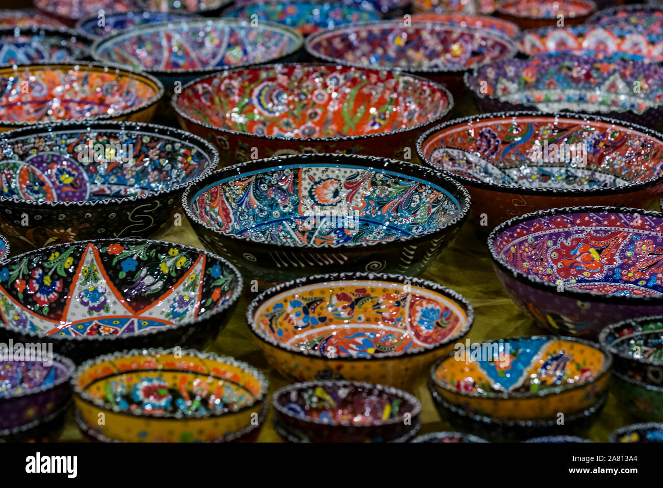 Traditional Turkish decorative ceramics for interior decoration Stock ...