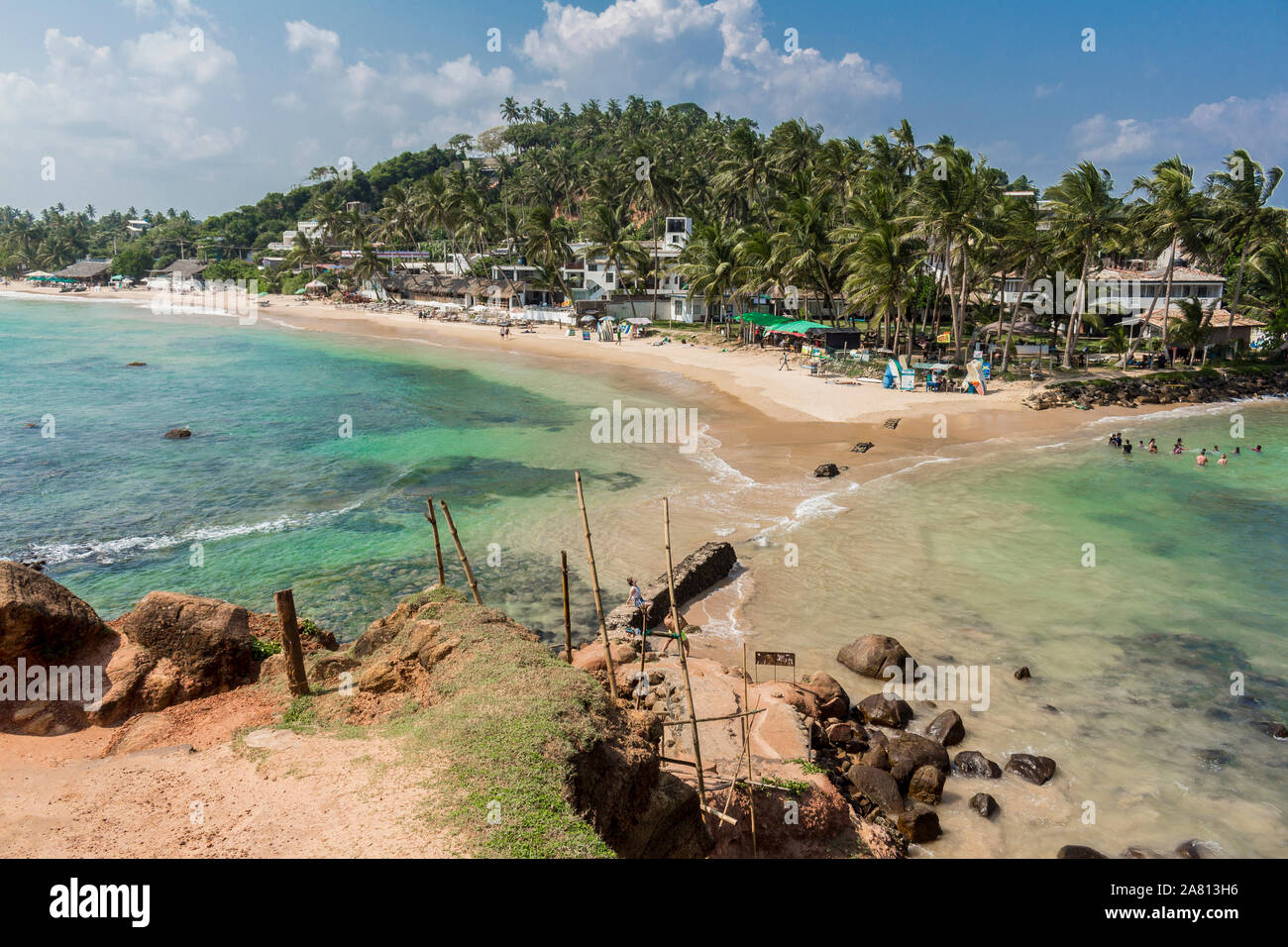 Mirissa Beach Panorama Of Mirissa Tropical Beach In A Sunny Day In Sri