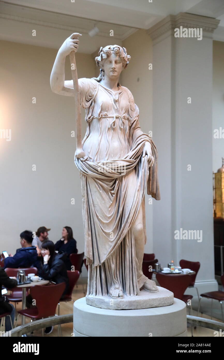 Roman Sculpture of Thalia, Muse of Comedy at the British Museum, London, UK Stock Photo - Alamy