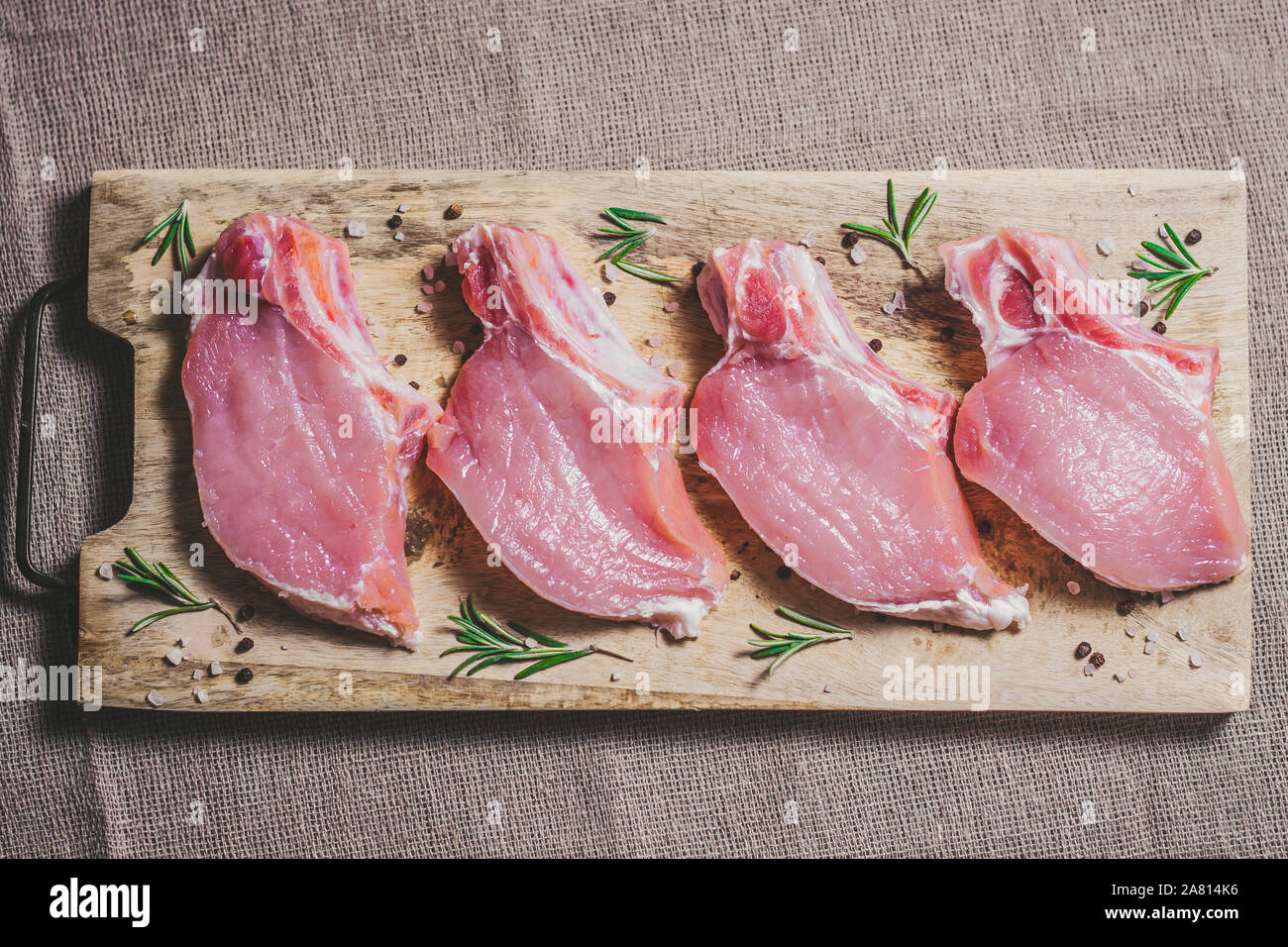 Appetizing sliced pieces pork hi-res stock photography and images - Alamy