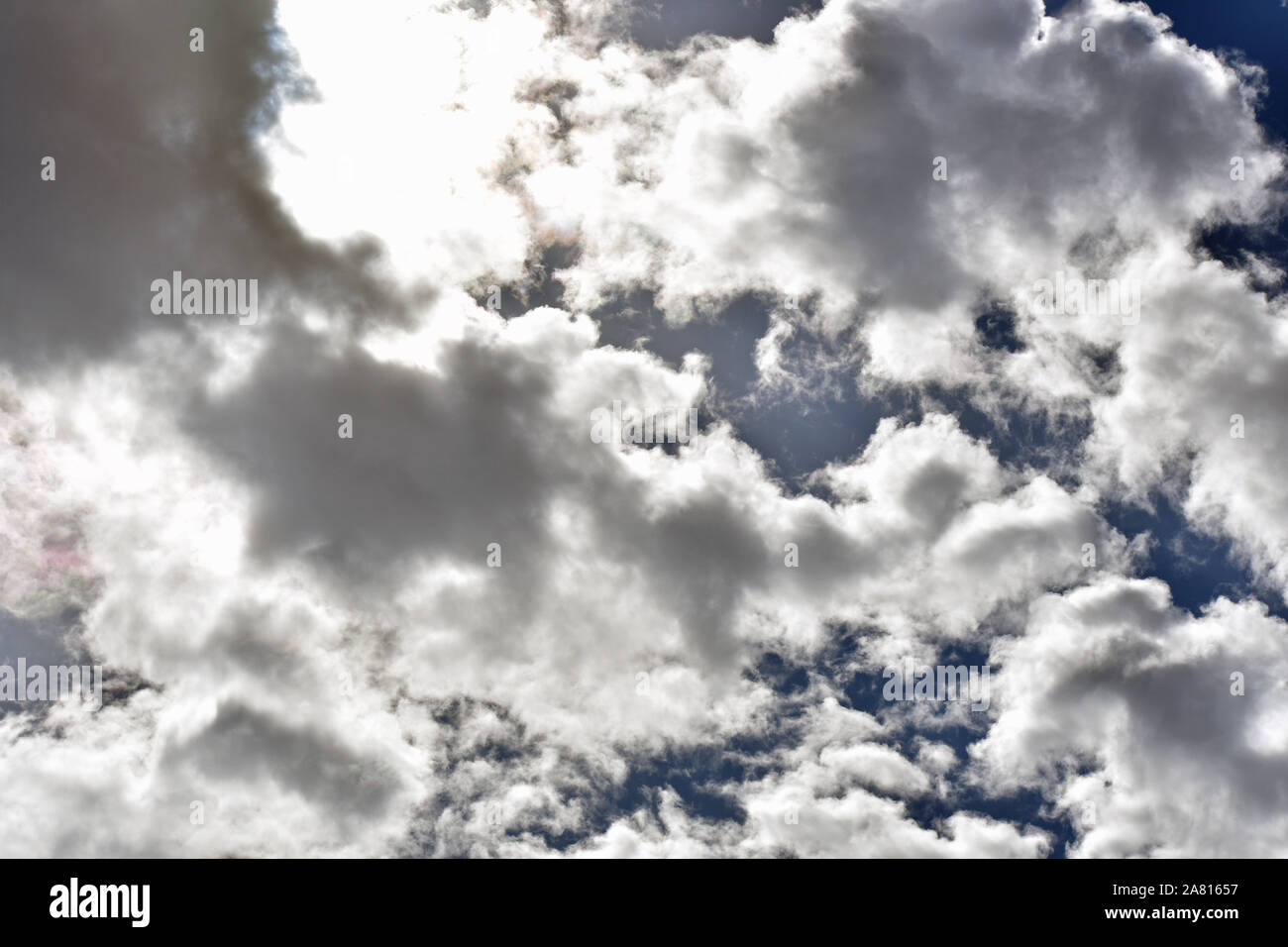 Clouds floating in a Blue Sky Stock Photo - Alamy