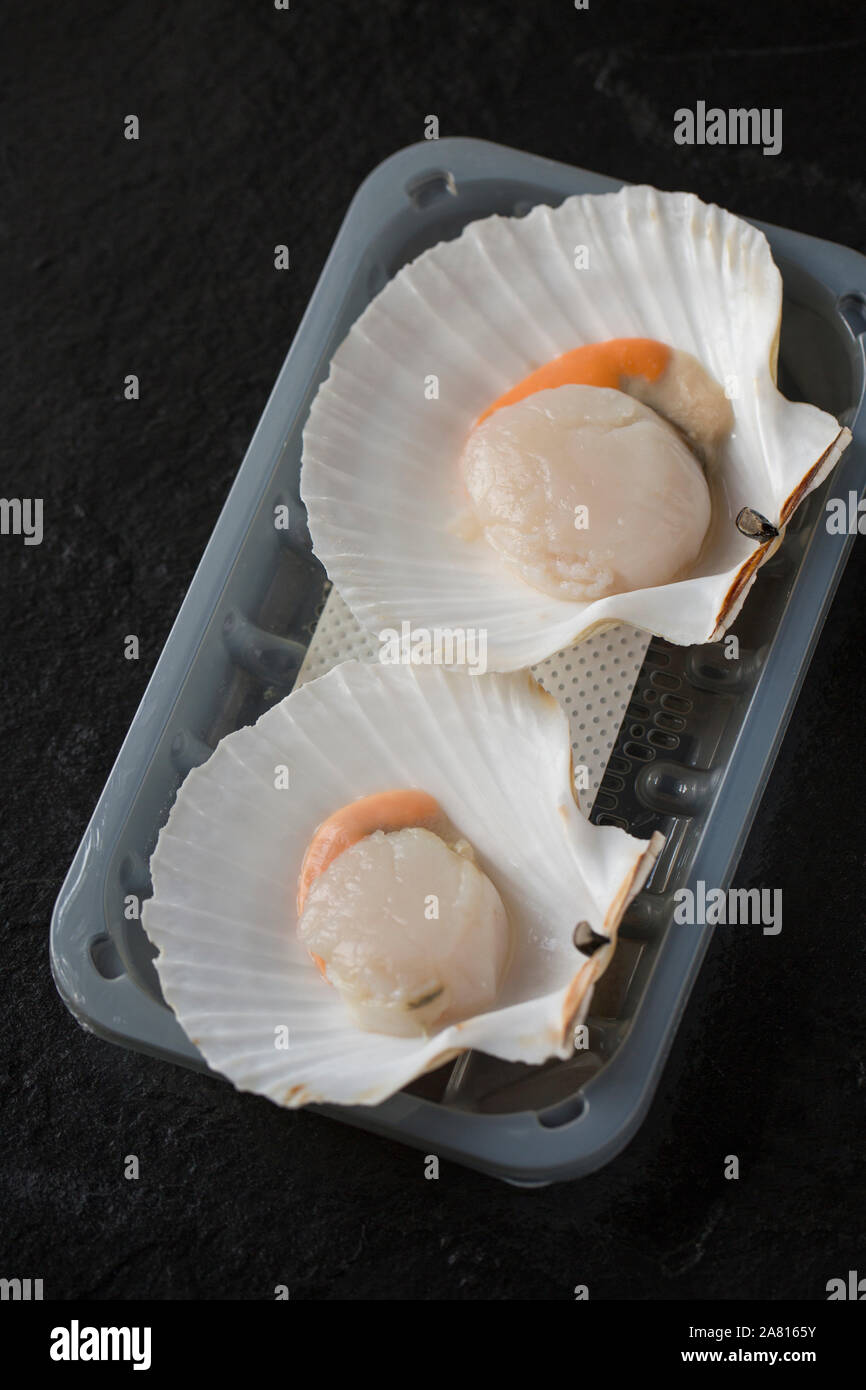 Uncooked scallop hi-res stock photography and images - Alamy