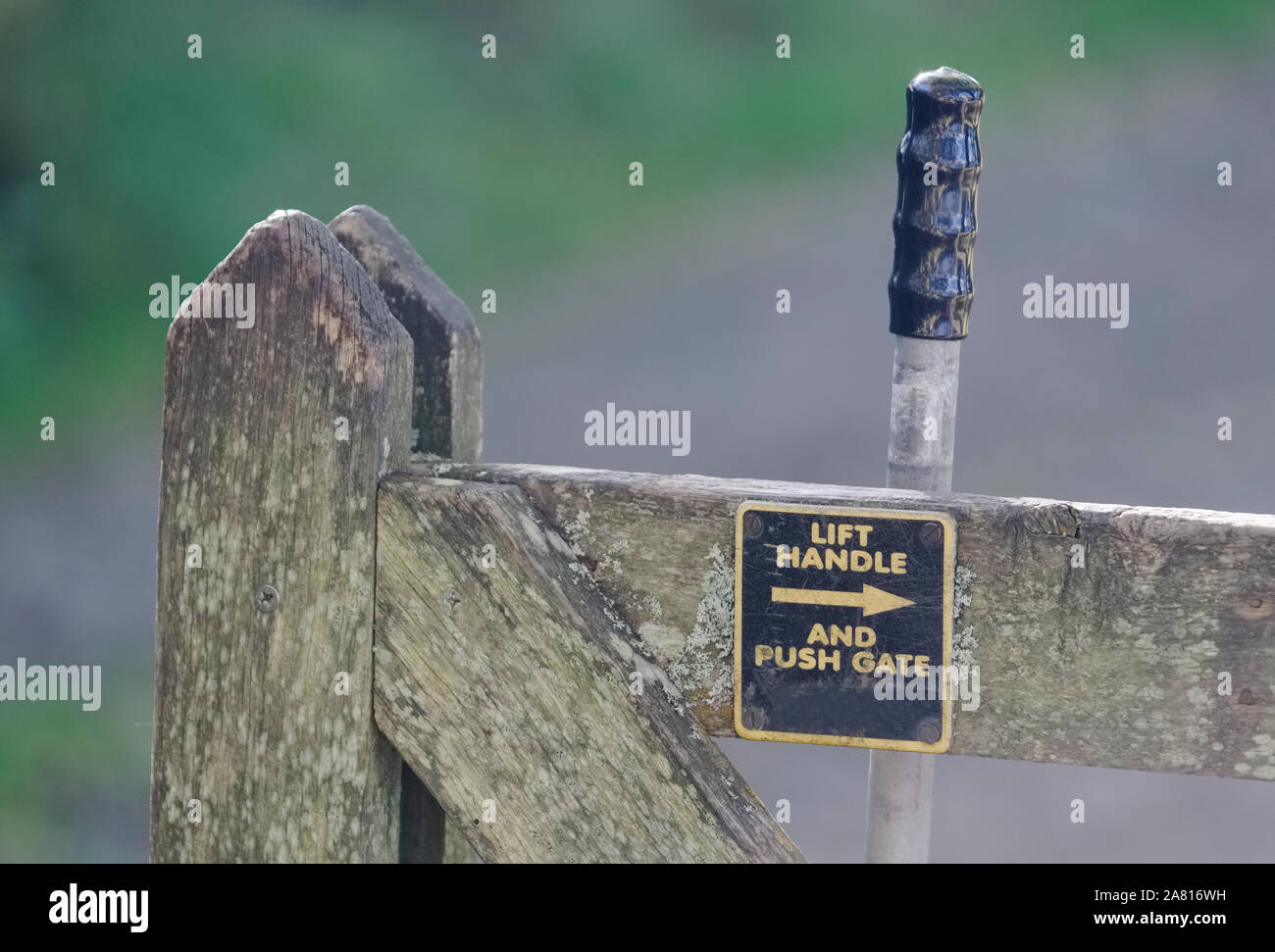 Please close gate with lifting handle and latch sign on walking ...