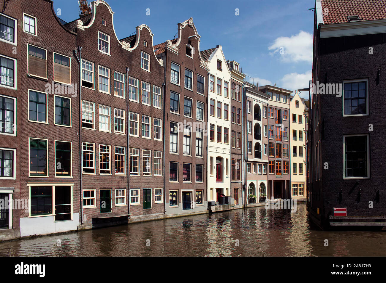 View of historical, traditional and typical buildings showing Dutch ...