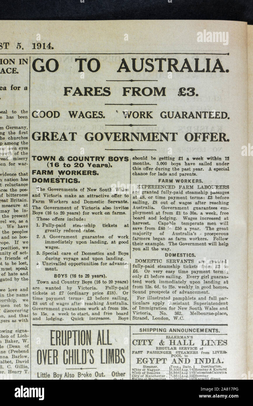 Emigration australia hi-res stock photography and images - Alamy