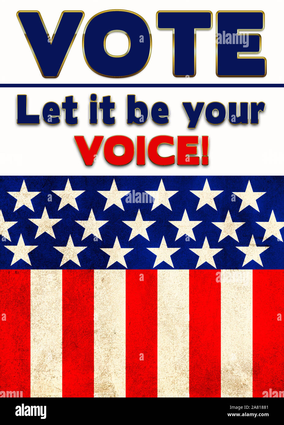 American Elections Poster, Vote, Let it be your Choice Stock Photo - Alamy