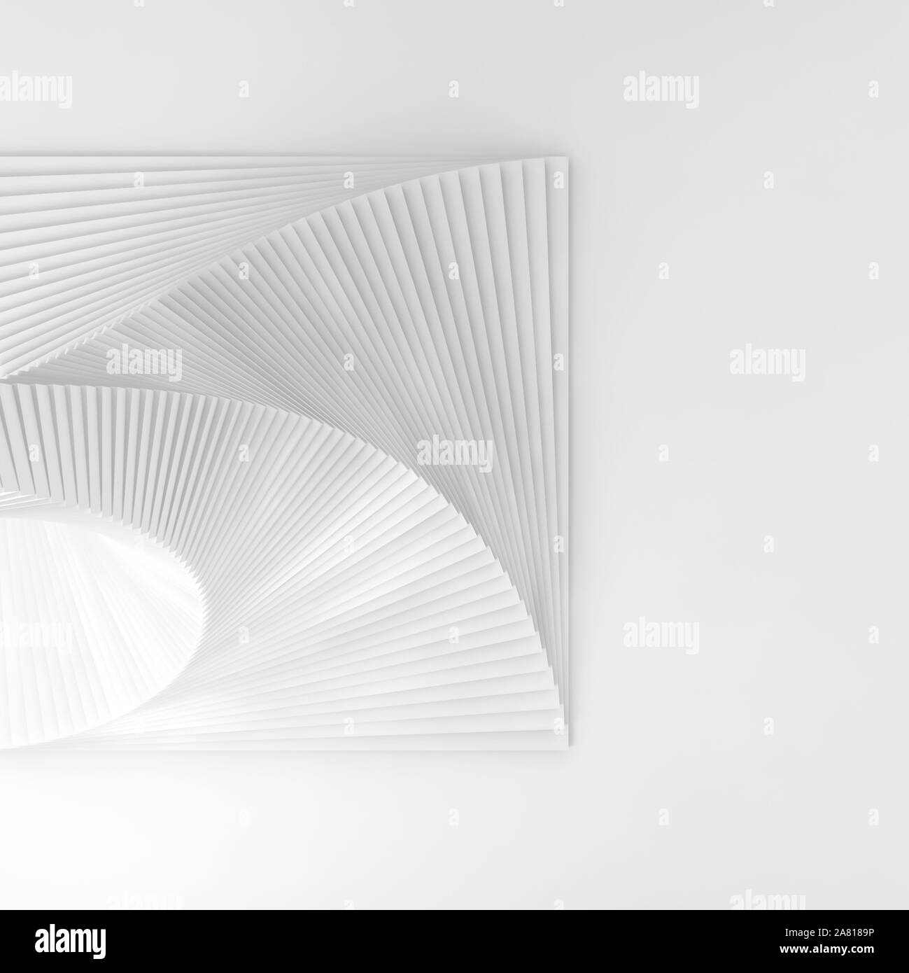 Abstract geometric background, parametric white stairs installation ...