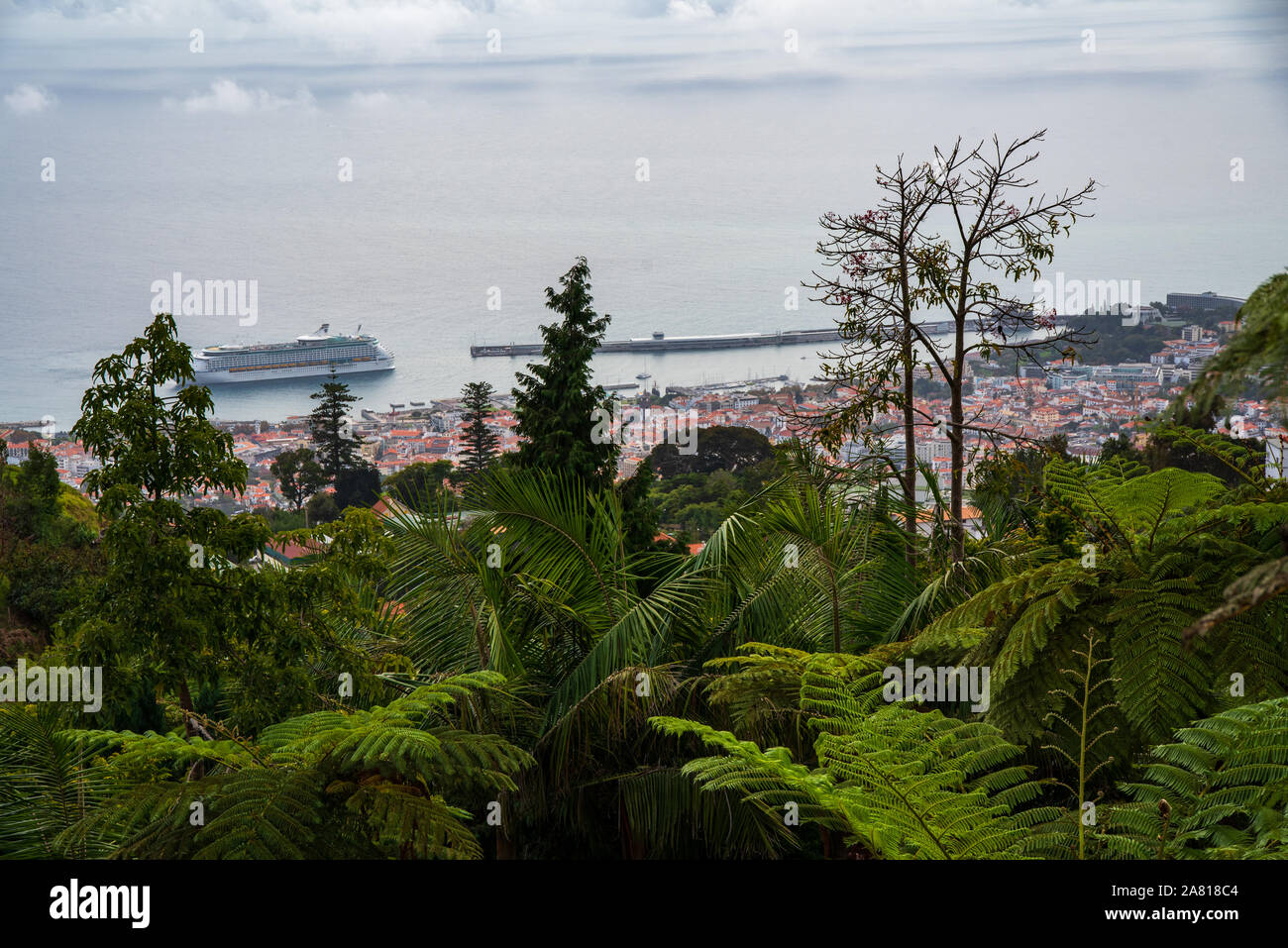 A panoramic view of Funchal from Monte, Madeira, featuring the ...