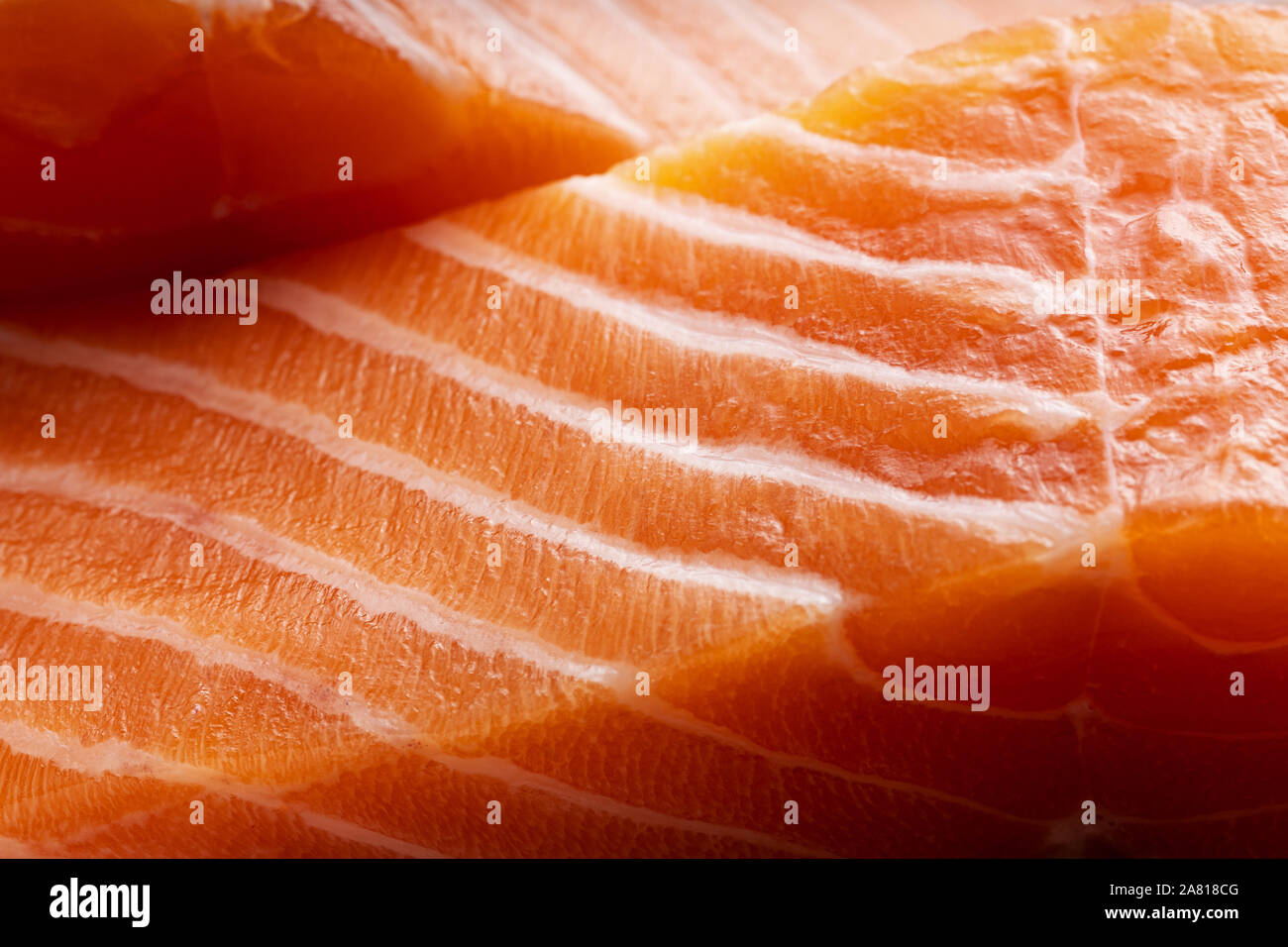 fresh salmon, cut into pieces and ready for cooking. fish cutting Stock ...